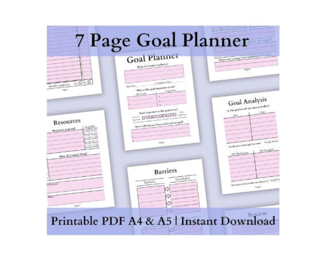 Goal Planner | Goal Setting | Productivity | Motivation | Lifestyle ...
