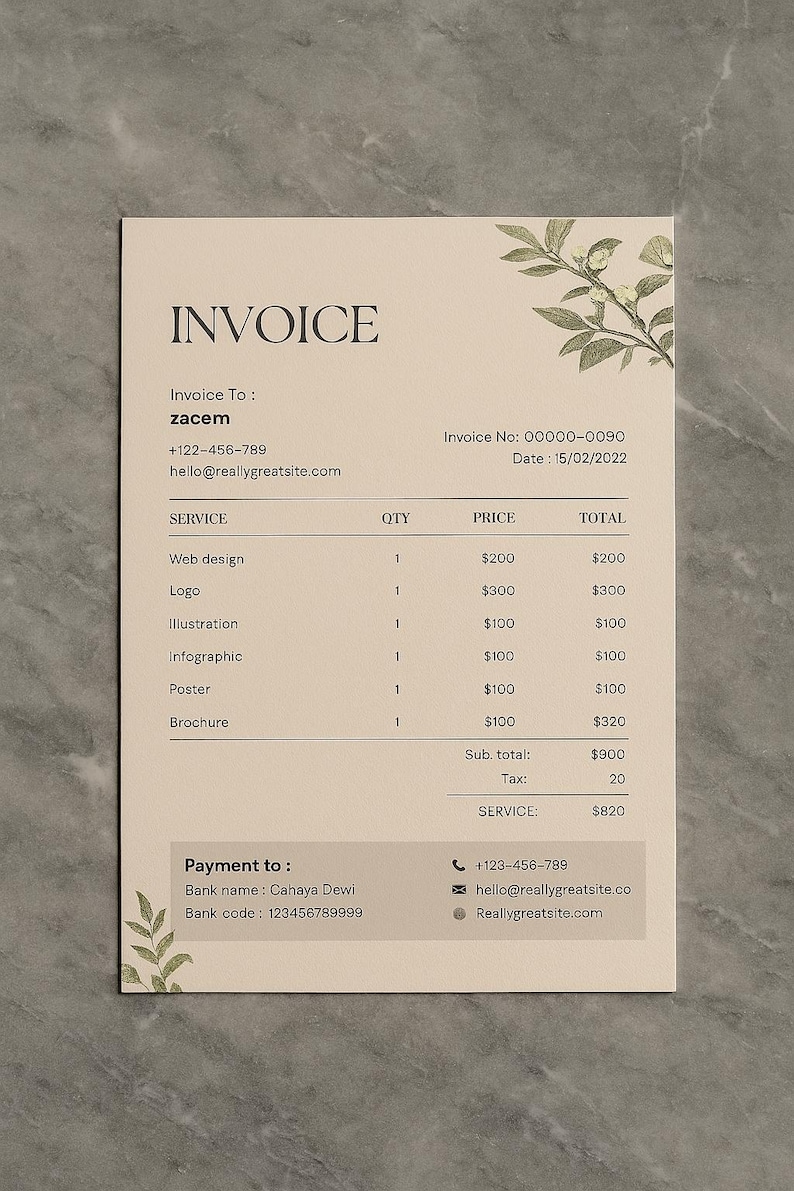 Invoice Template,invoice Template Editable,invoice Tracker,invoice ...