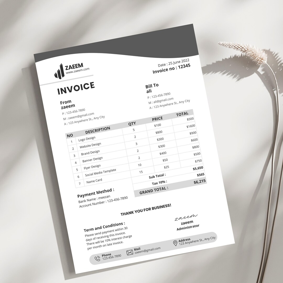 Invoice Template,invoice Template Editable,invoice,invoice Tracker,order Form Template ...