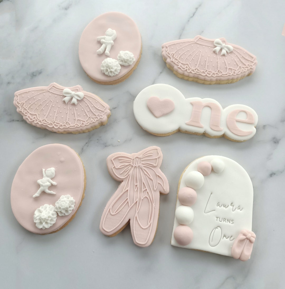 Ballerina Cookies/first Birthday Cookies /dance Cookies /girl Cookies ...