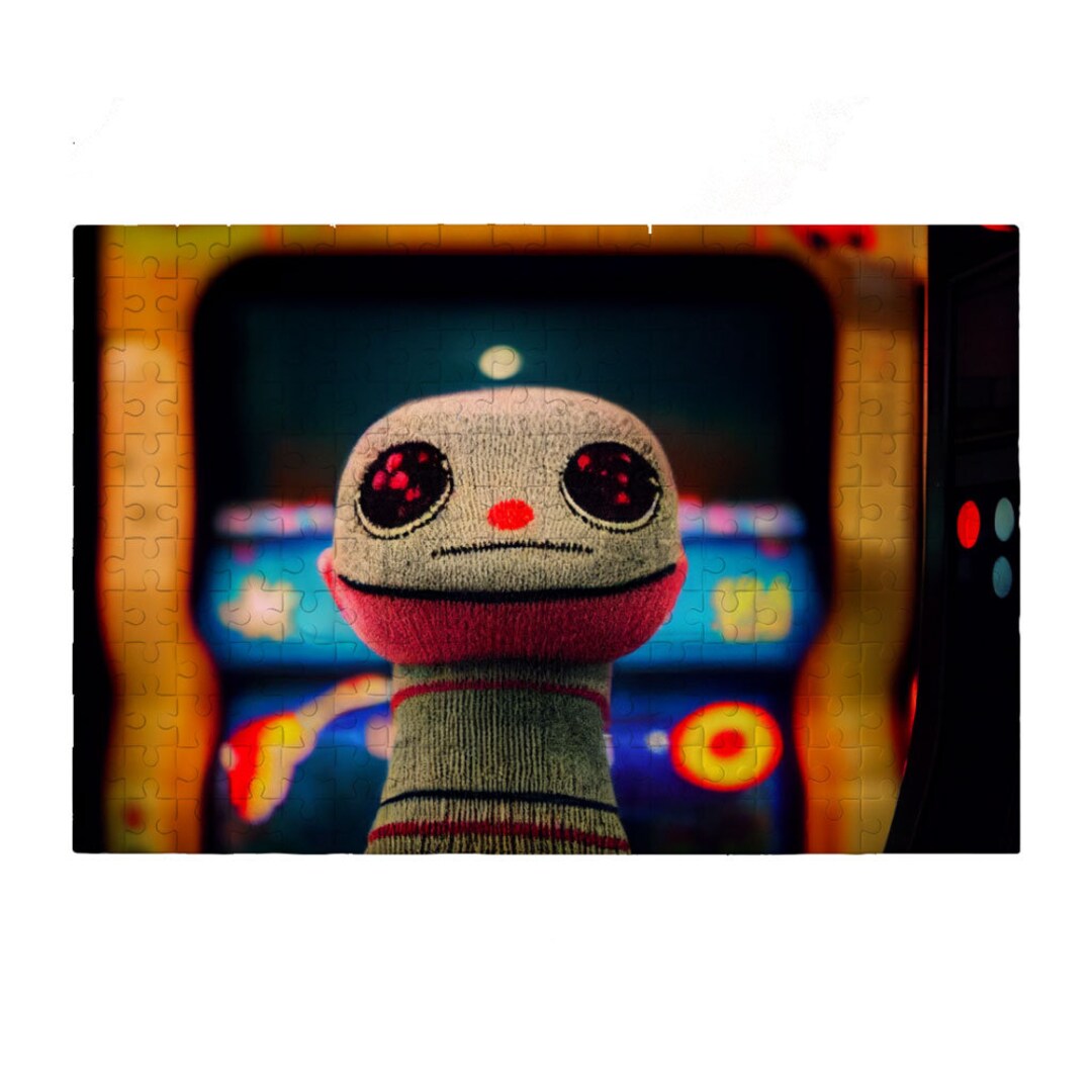 Cartoon Graphic Puzzles Cute Puppet Jigsaw Puzzle Sock - Etsy