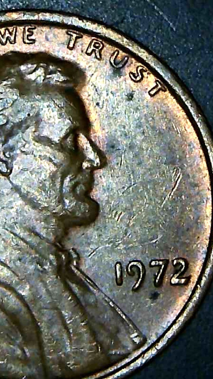 1972 Lincoln Cent Double Die Obverse Rare Rainbow Toned - Etsy