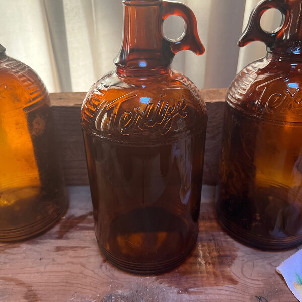 Amber Glass Jug - Etsy