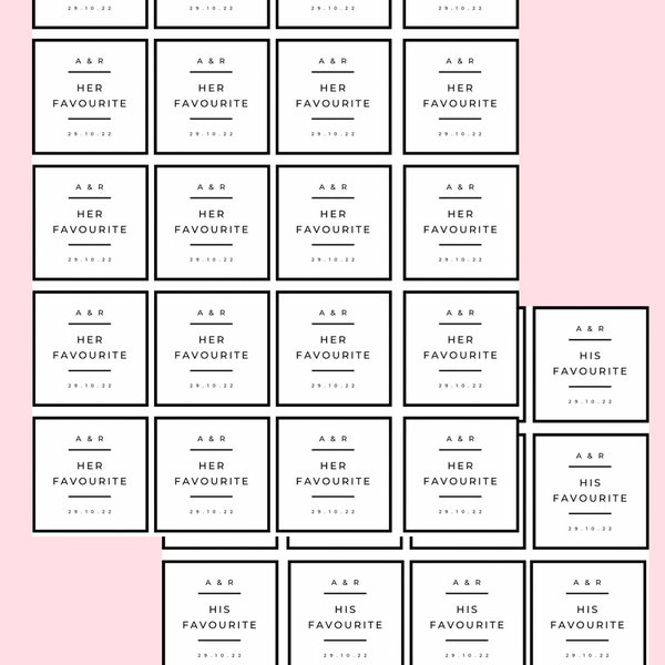 His Favorite Her Favorite Stickers - Etsy