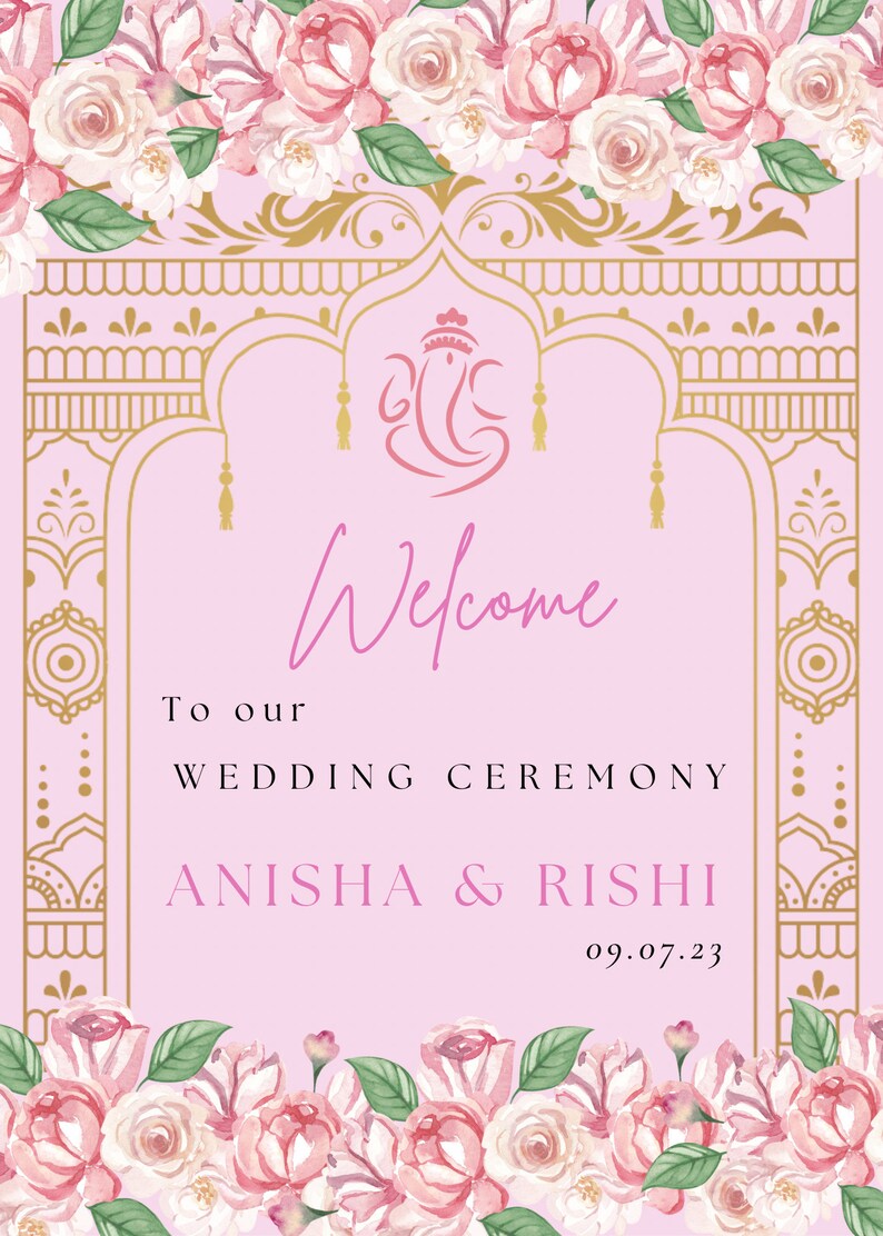 Pink & White Hindu Wedding Programme - Etsy Australia