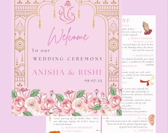 Hindu Wedding Programme - Etsy