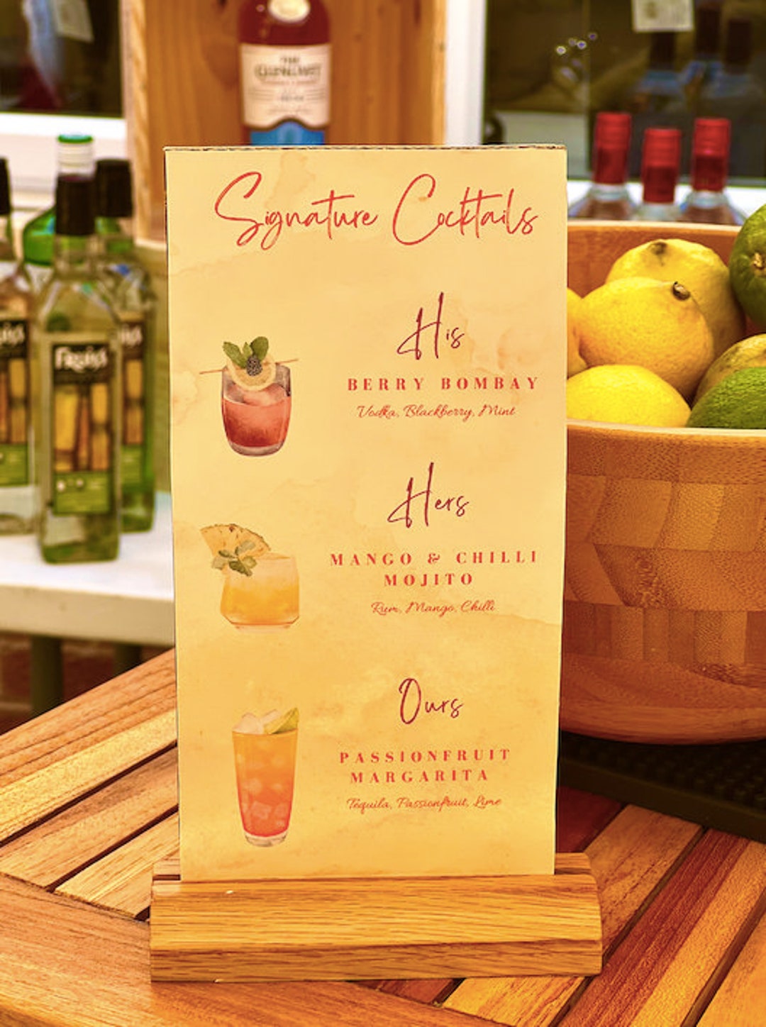 Sangeet Cocktail & Food Menu - Etsy