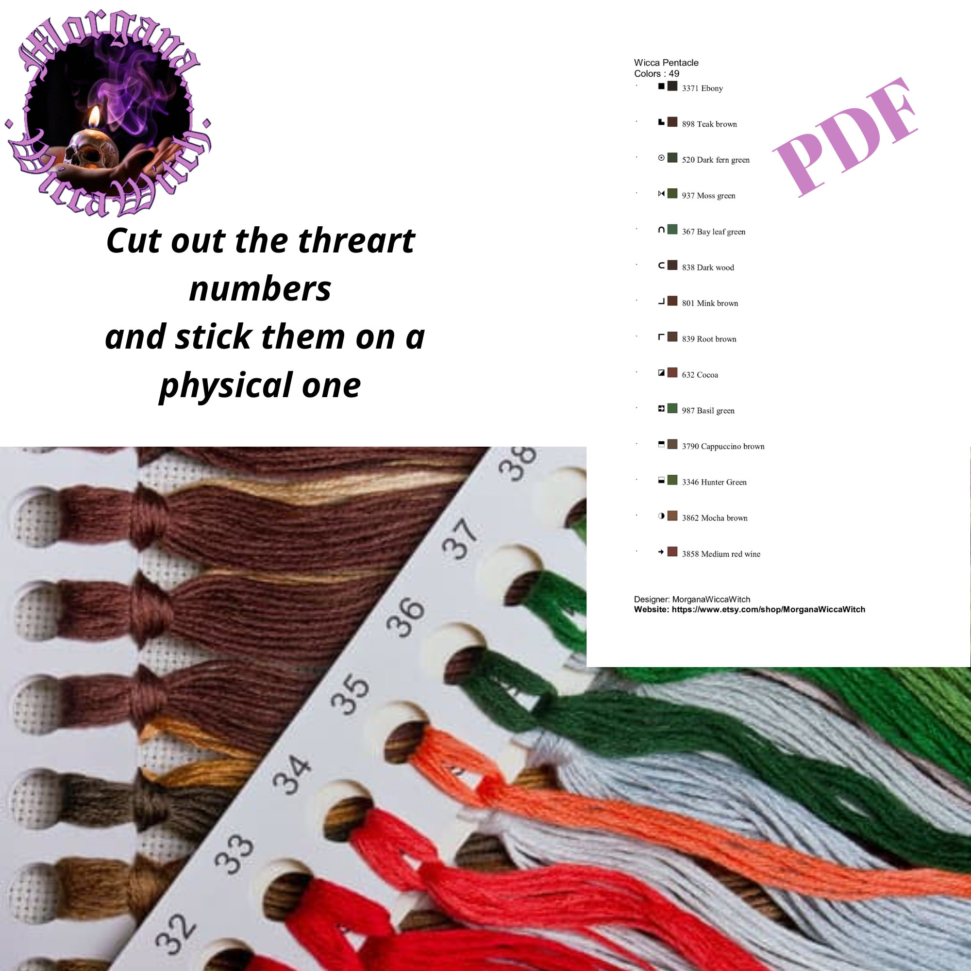 Forest Wicca Witch ,pagan Cross Stitch,wiccan Altar,cross Stitch ...