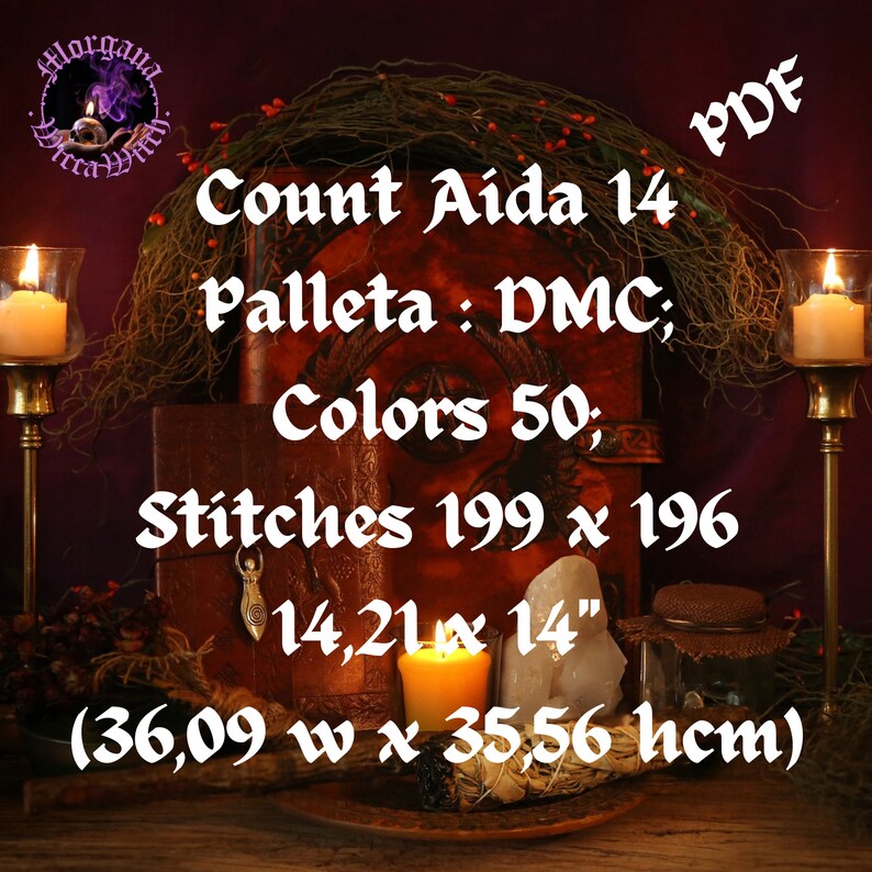 Forest Wicca Witch ,pagan Cross Stitch,wiccan Altar,cross Stitch ...