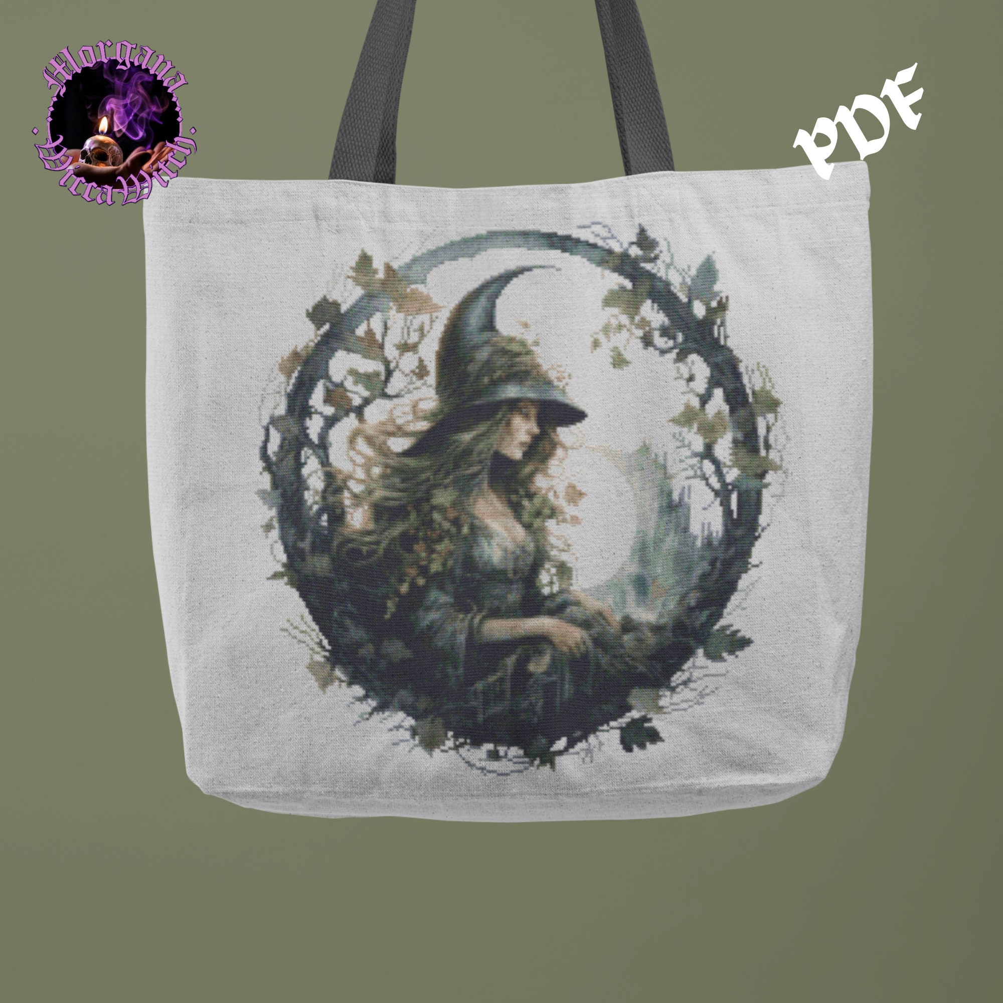 Forest Wicca Witch ,pagan Cross Stitch,wiccan Altar,cross Stitch ...