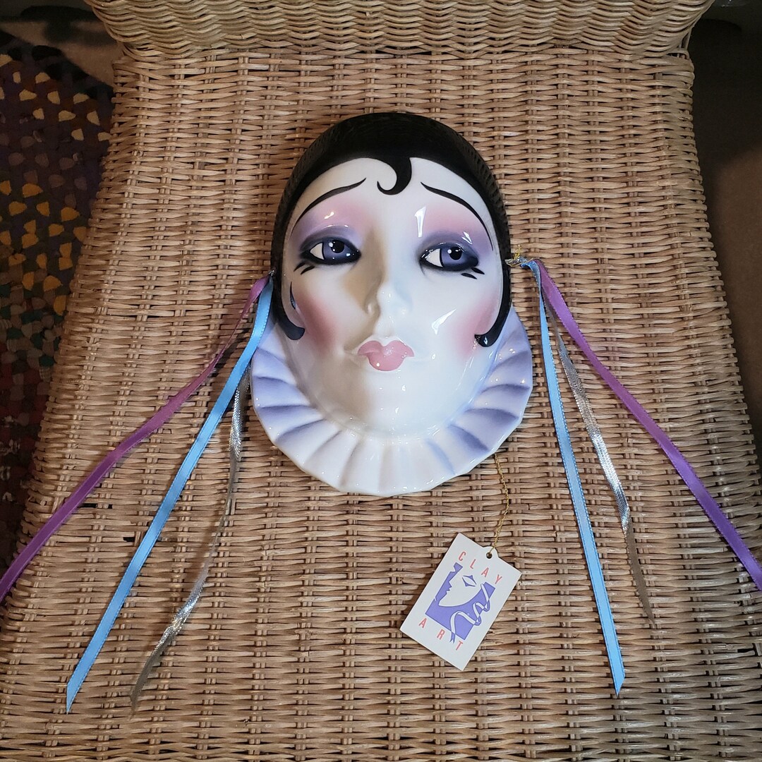 1988 Clay Art Hand Made Mask Wall Hanging - Etsy