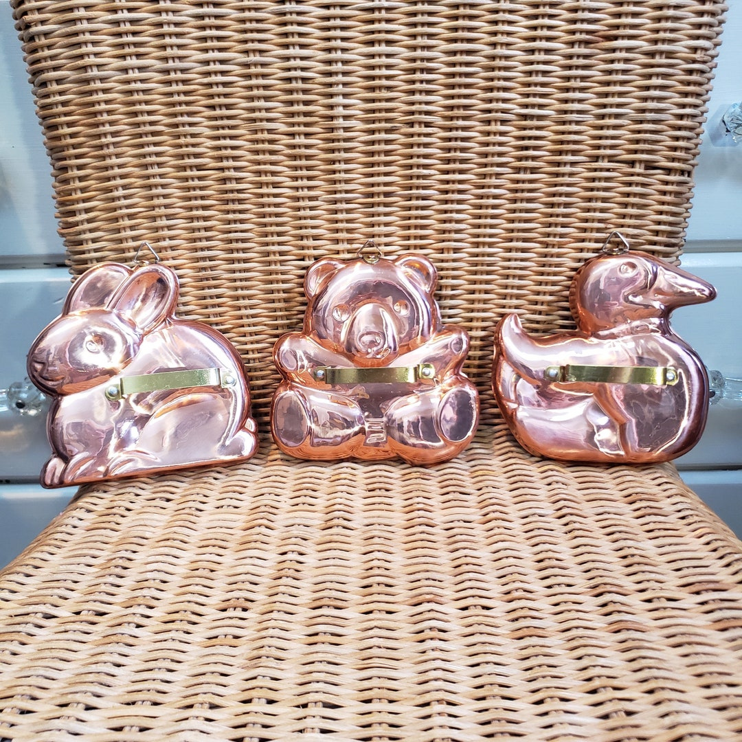 Set of 3 Copper Rabbit Duck & Bear Cookie Cutters - Etsy