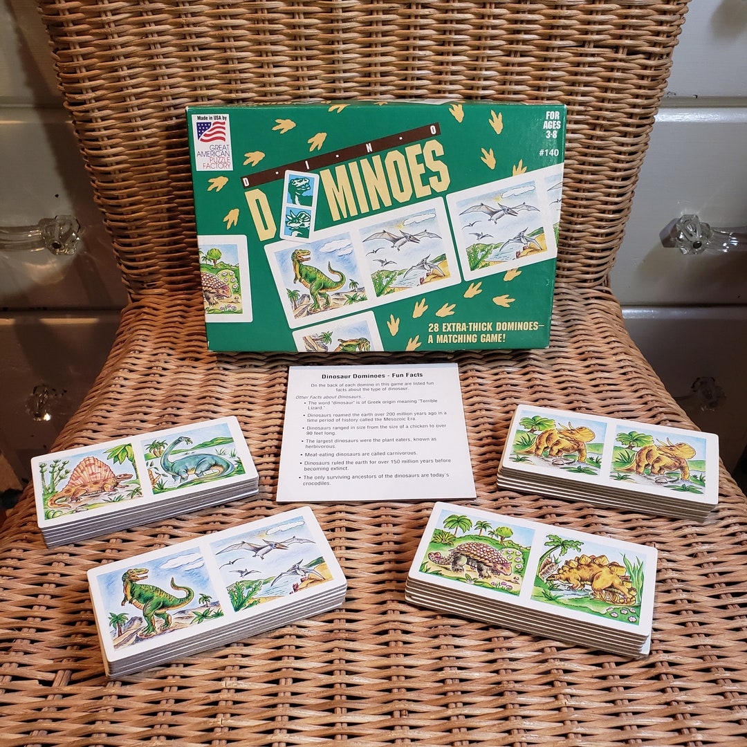 Dino Dominoes Matching Game 1993 - Etsy