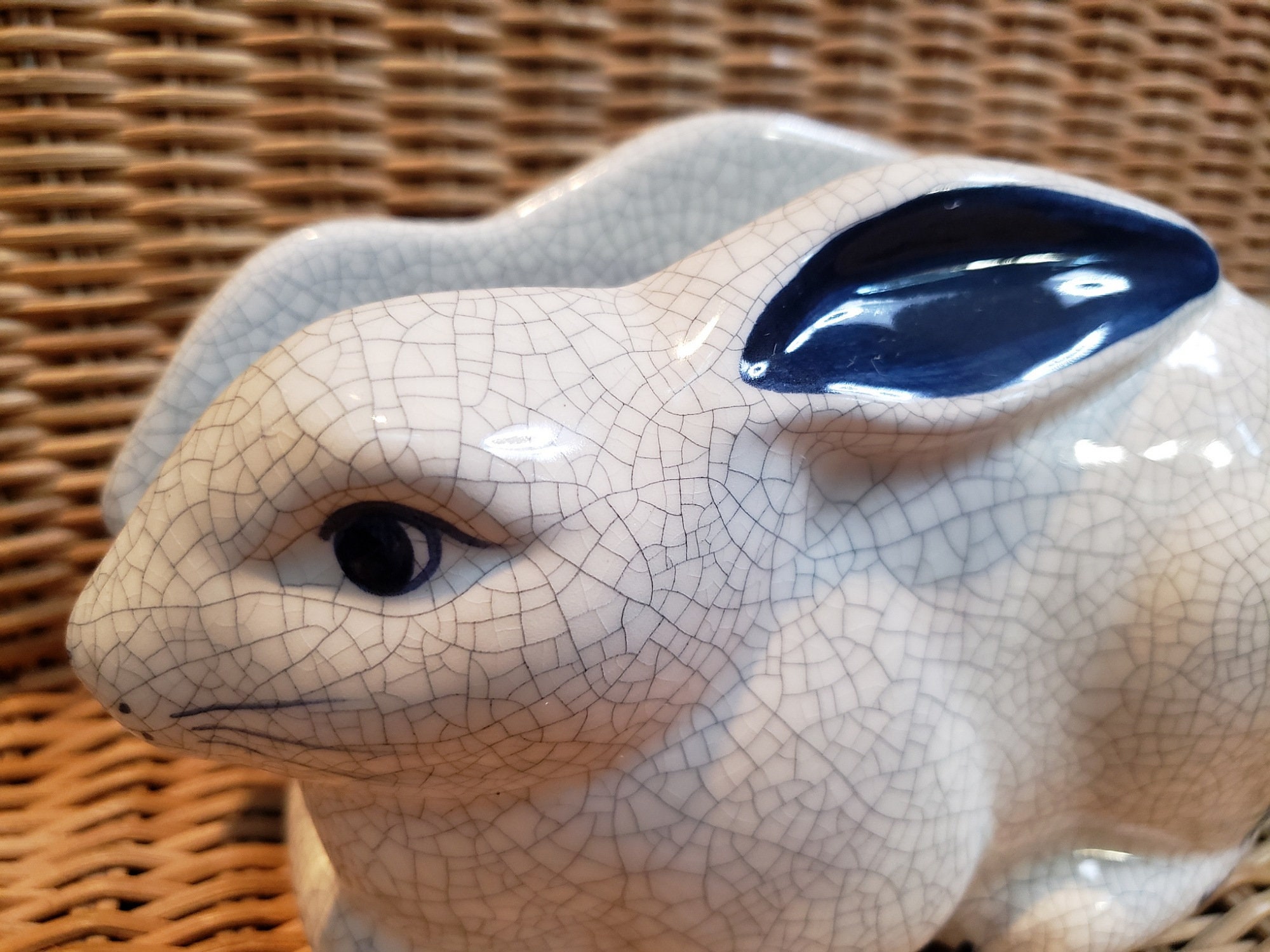 1994 Dedham Pottery Bunny Rabbit Napkin/mail Holder - Etsy