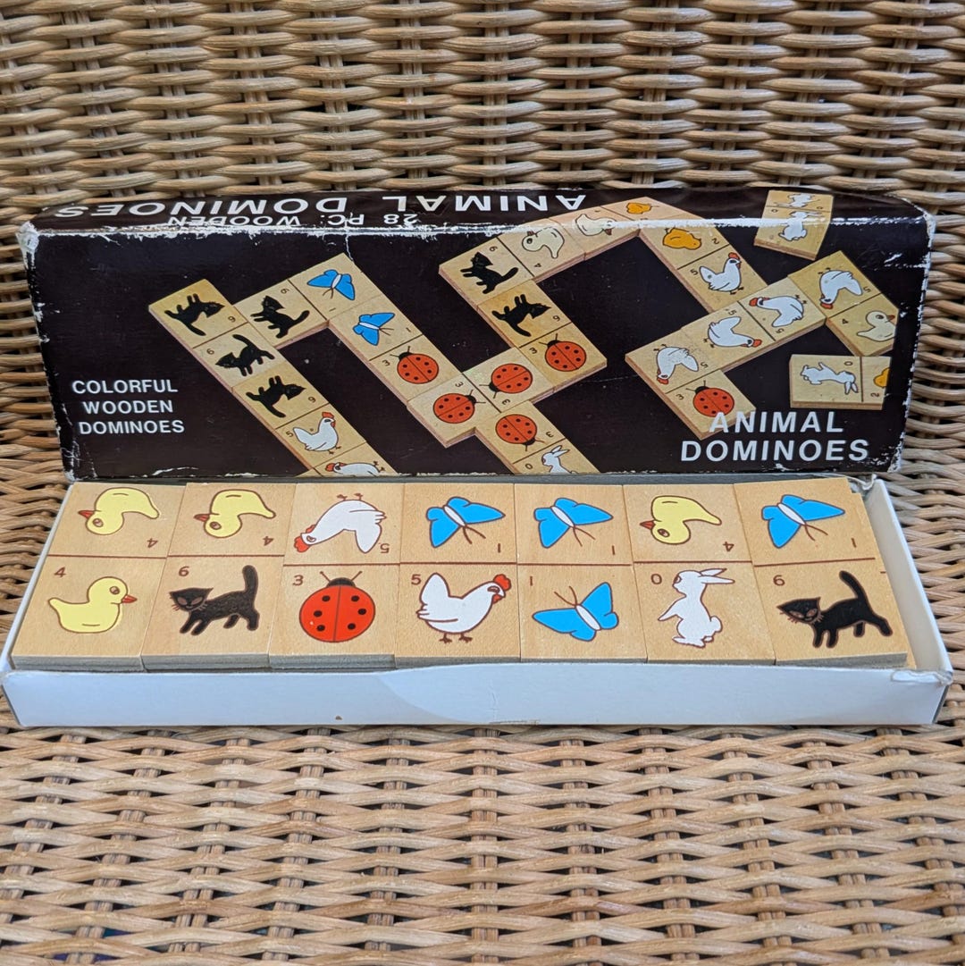 Wooden Animal Dominoes - Etsy
