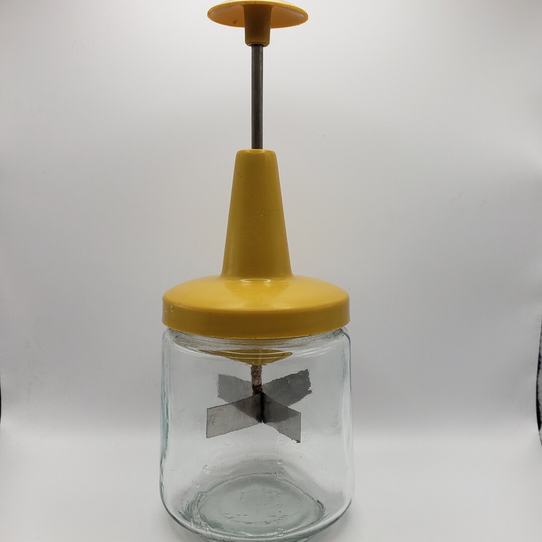 Vintage Working Androck Mustard Yellow Chopper W/glass Storage - Etsy