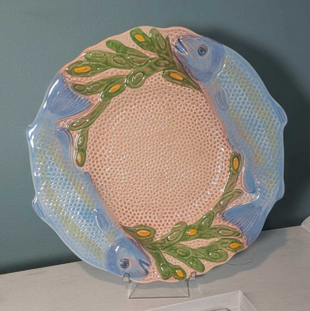 Melba Ware Majolica Fish Plate - Etsy