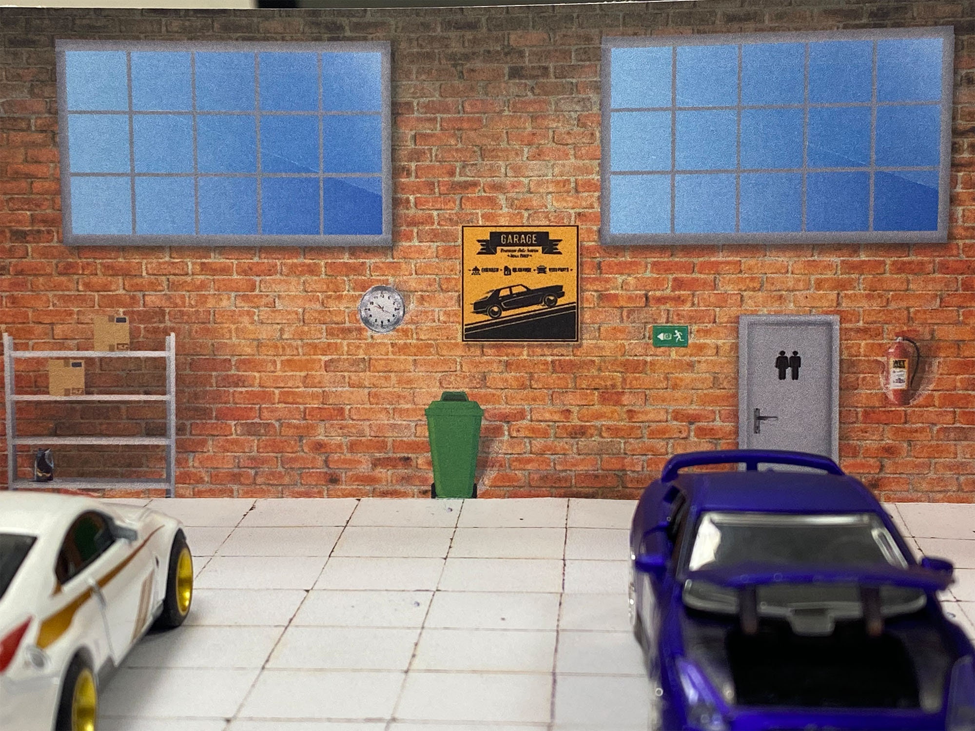 1/64 Diorama Garage Workshop, Diorama Prints, Diorama Model Mechanic ...