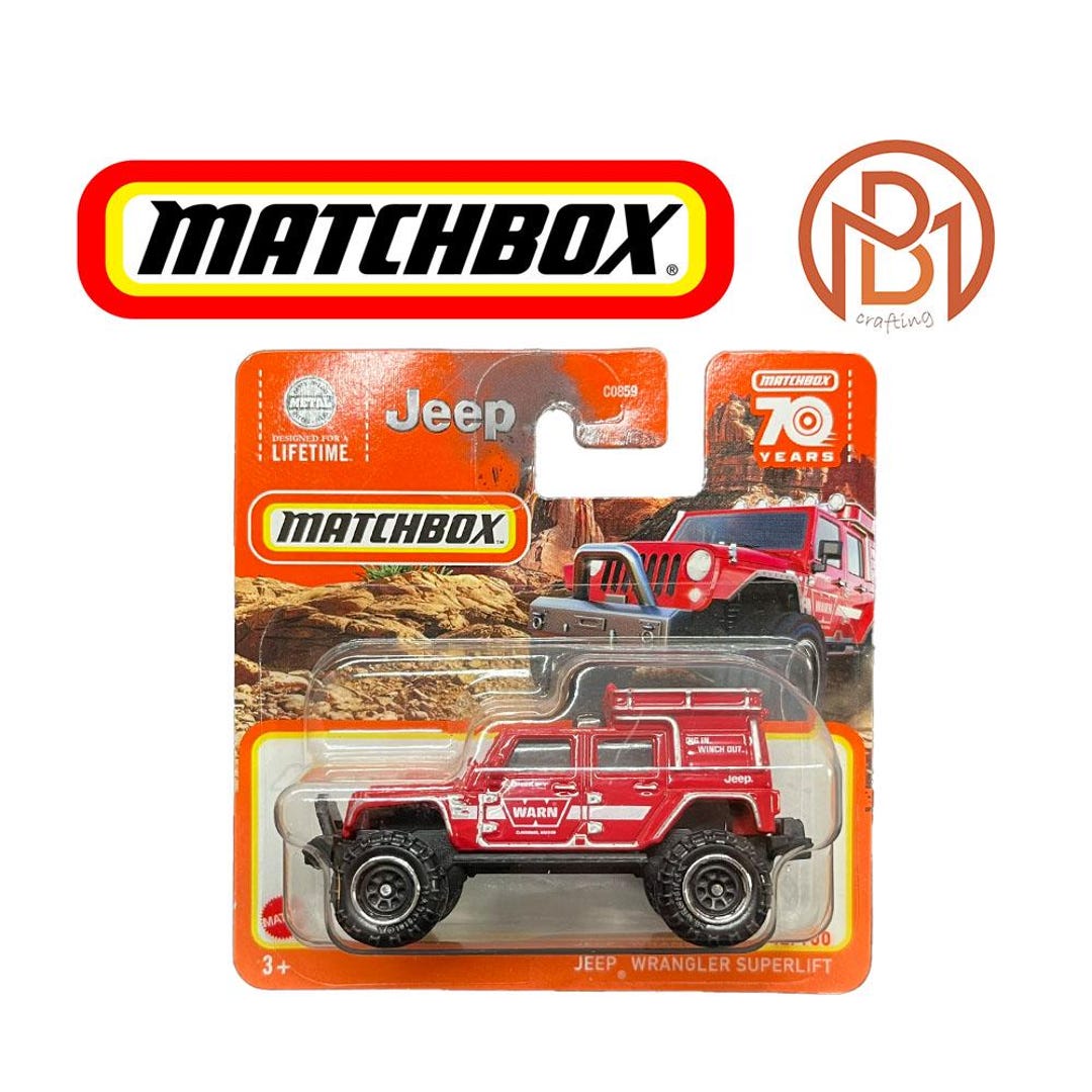 Jeep Wrangler Superlift 1.64 Scale Matchbox Car, Jeep Wrangler Car Toy ...