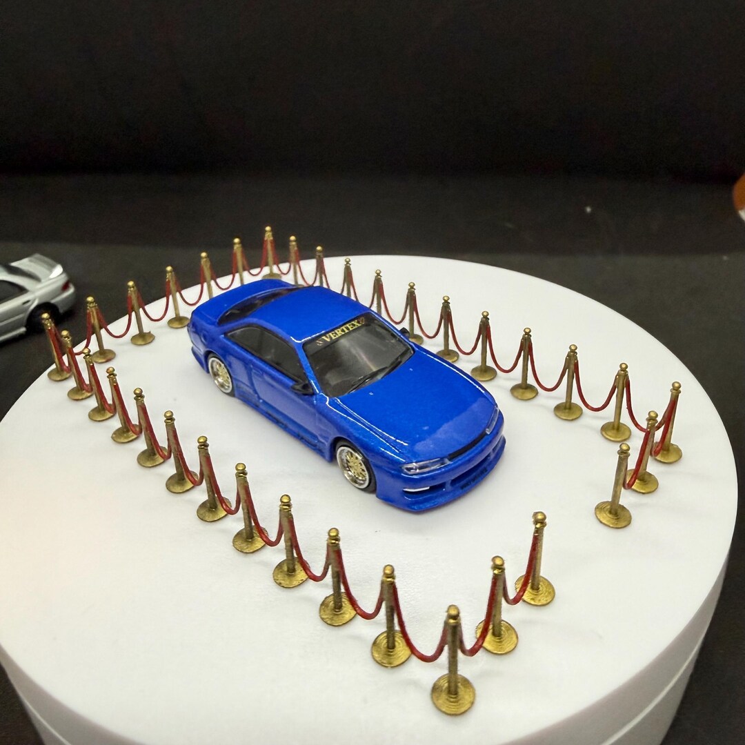1/64 Scale VIP Rope Barrier | Miniature Diorama Display Set | Carshow ...
