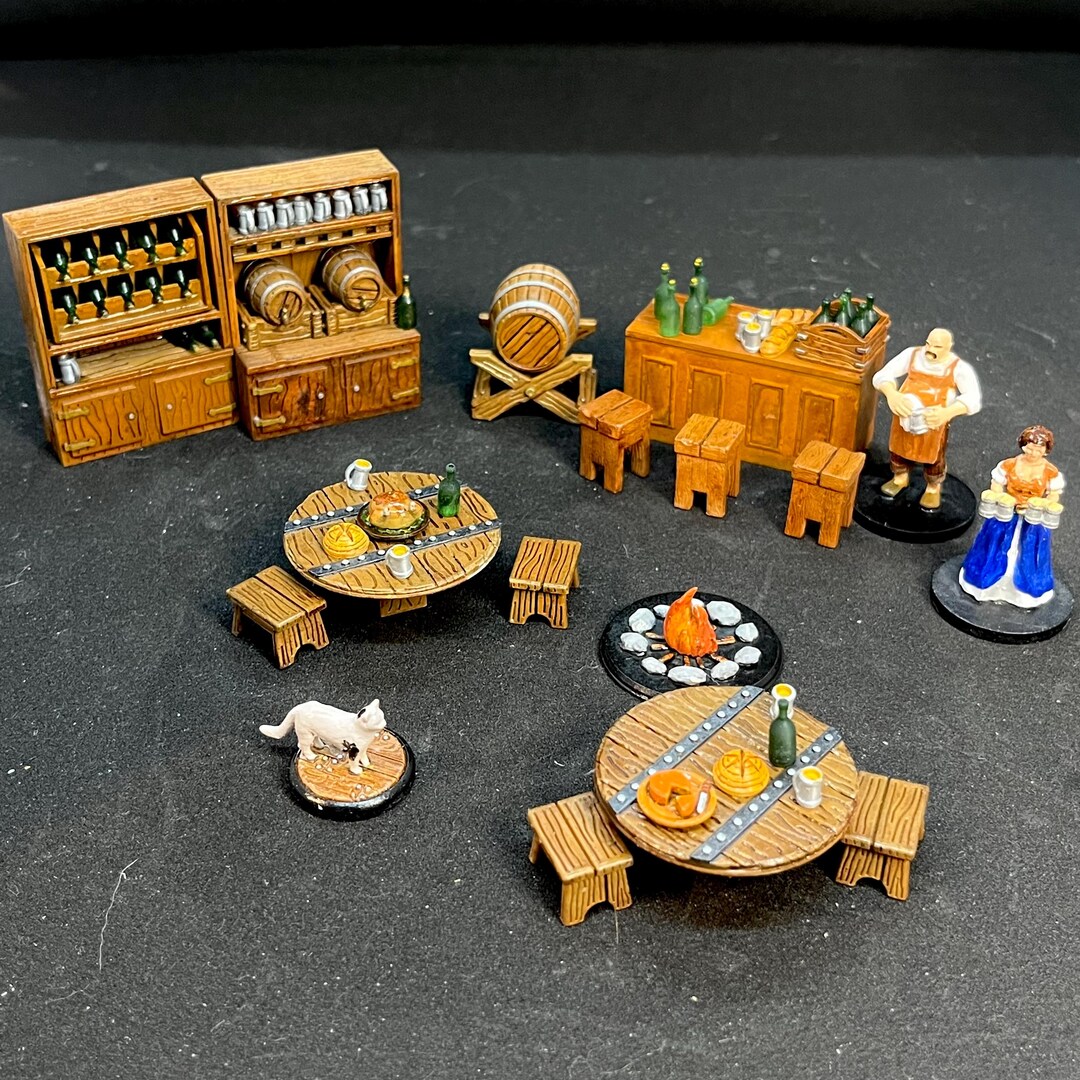 Dnd Barkeep Set, Tavern Bar Miniature Set RPG Figures for Dnd and ...
