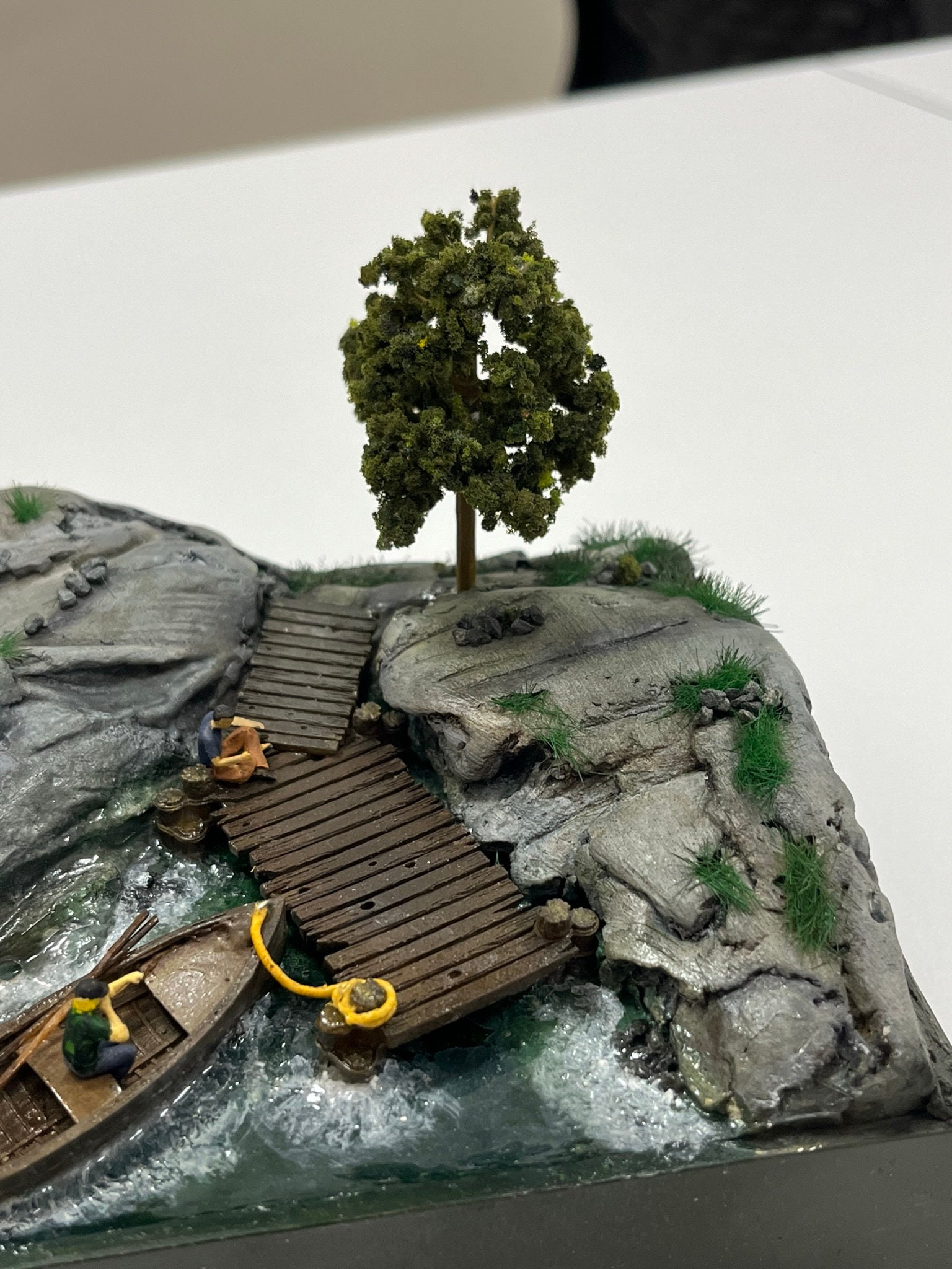Lake With Boat Diorama 1/87 Scale, Handmade Miniature 1/87 Scale ...