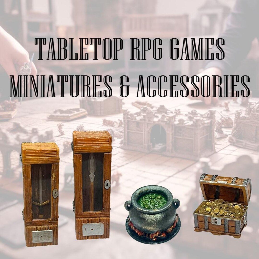 Miniature Gold Treasure Chest, Resin RPG Accessories - Etsy