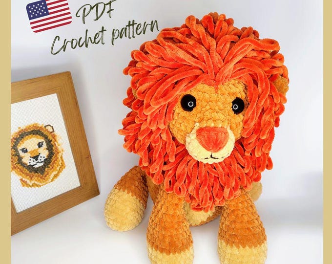 Lion King Crochet Pattern, Lion Amigurumi Pattern, DIY Crochet Plushie ...