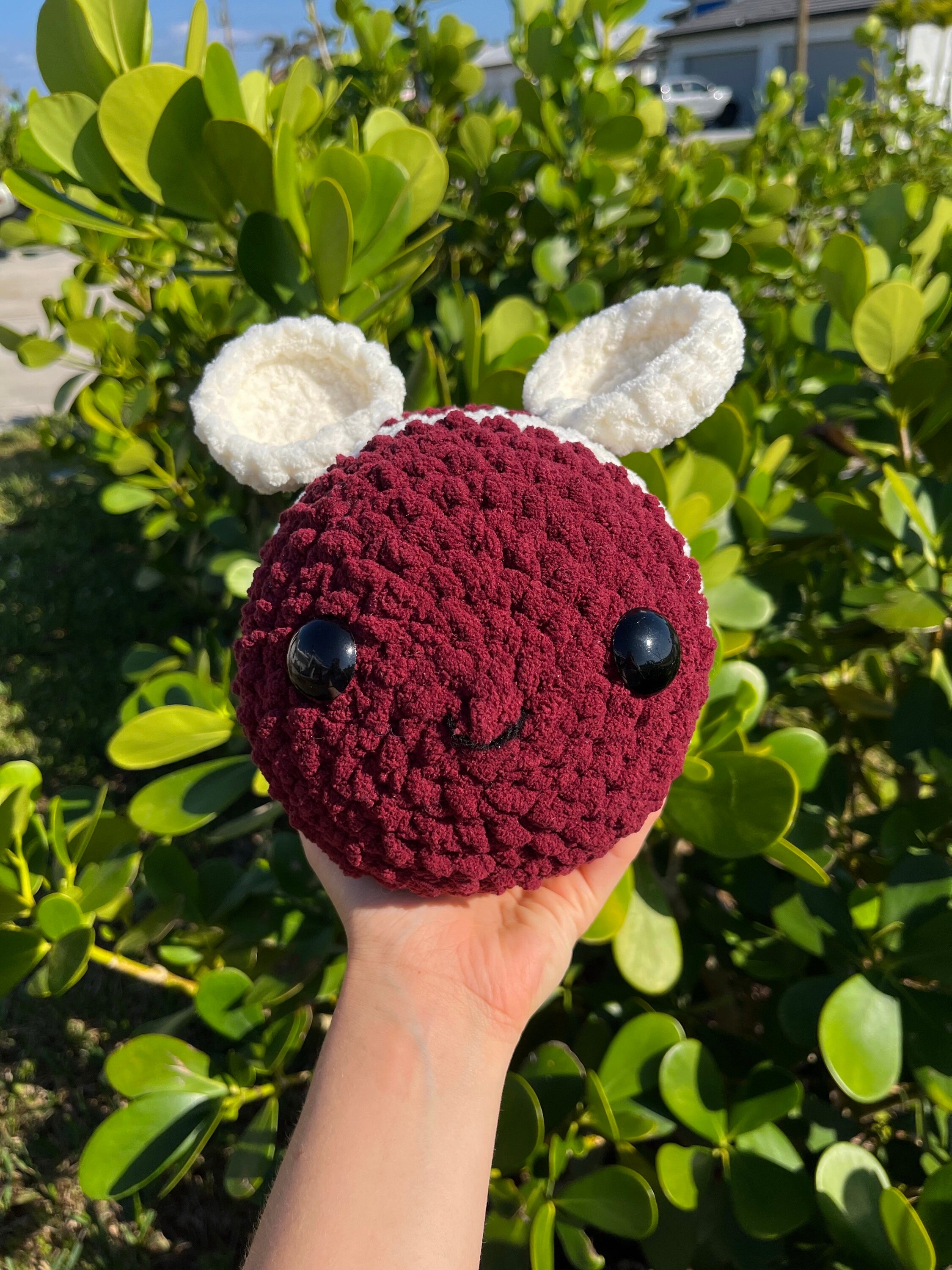 Red Velvet Crochet Bee Plushie Red Velvet Bee Crochet Bee Bee Plushie ...