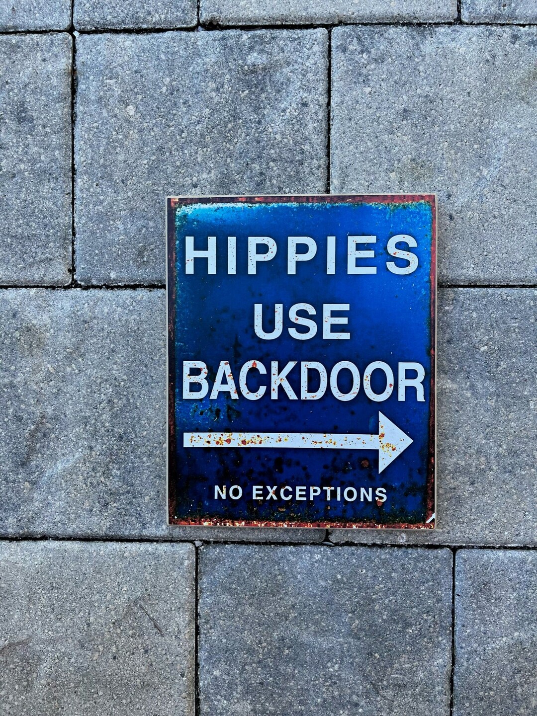Hippies Use Back Door Sign - Etsy