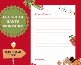 Letter to Santa Printable Fill-in-the-blank Letter to Santa Santa ...