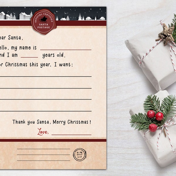Response Letter From Santa - Etsy