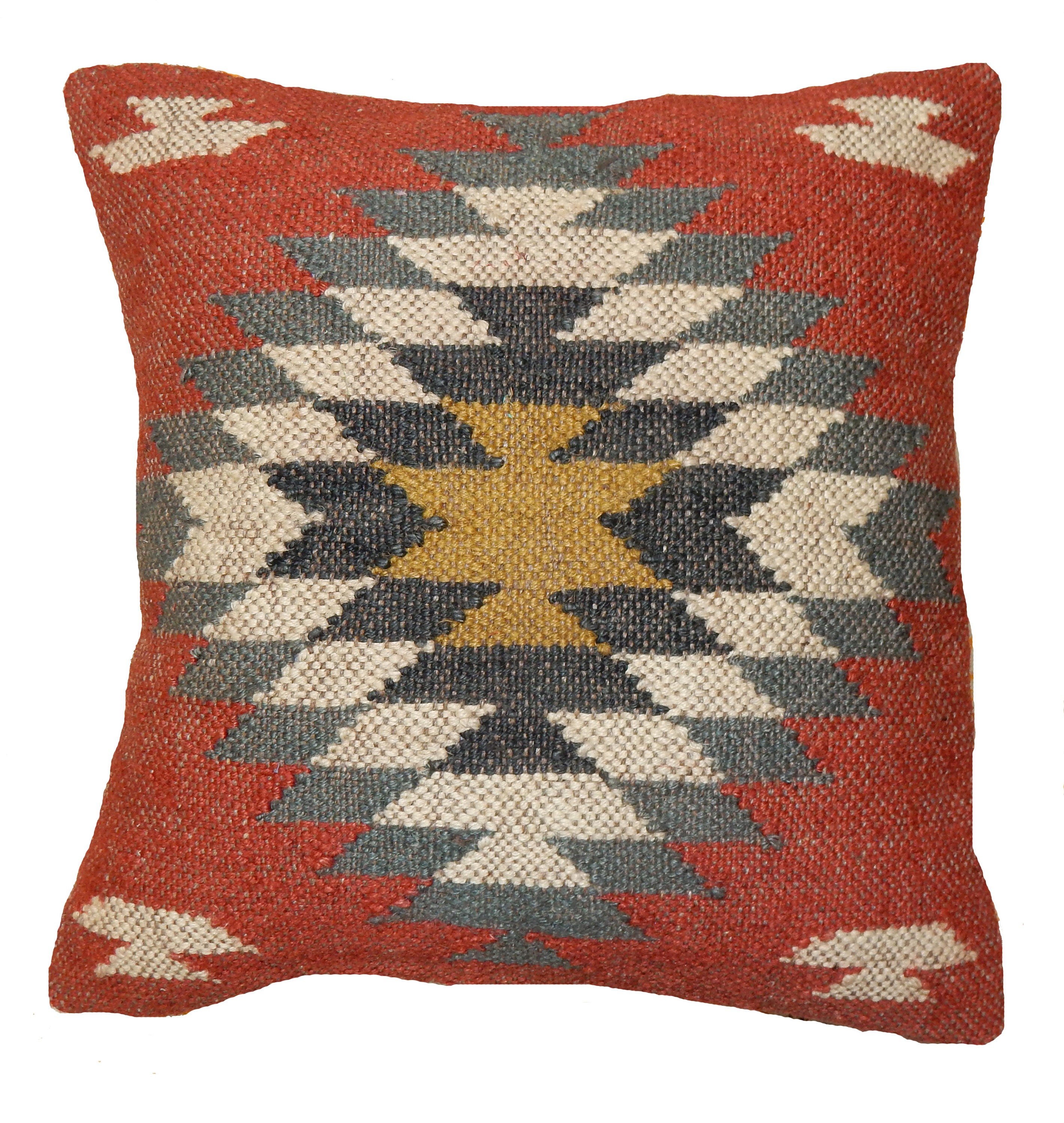 Wool Jute Cushion Cover Handmade Decorative Sofa Sham Pillowcase Rustic ...