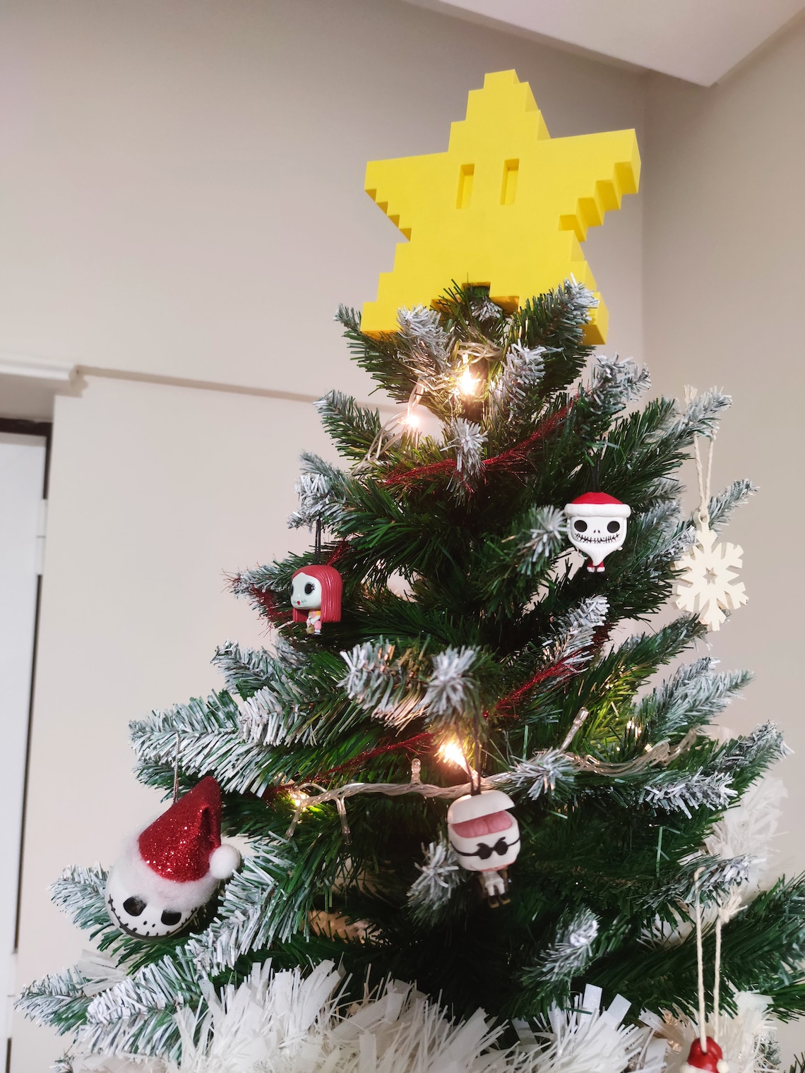Pixel Super Mario Star Tree Top - Etsy