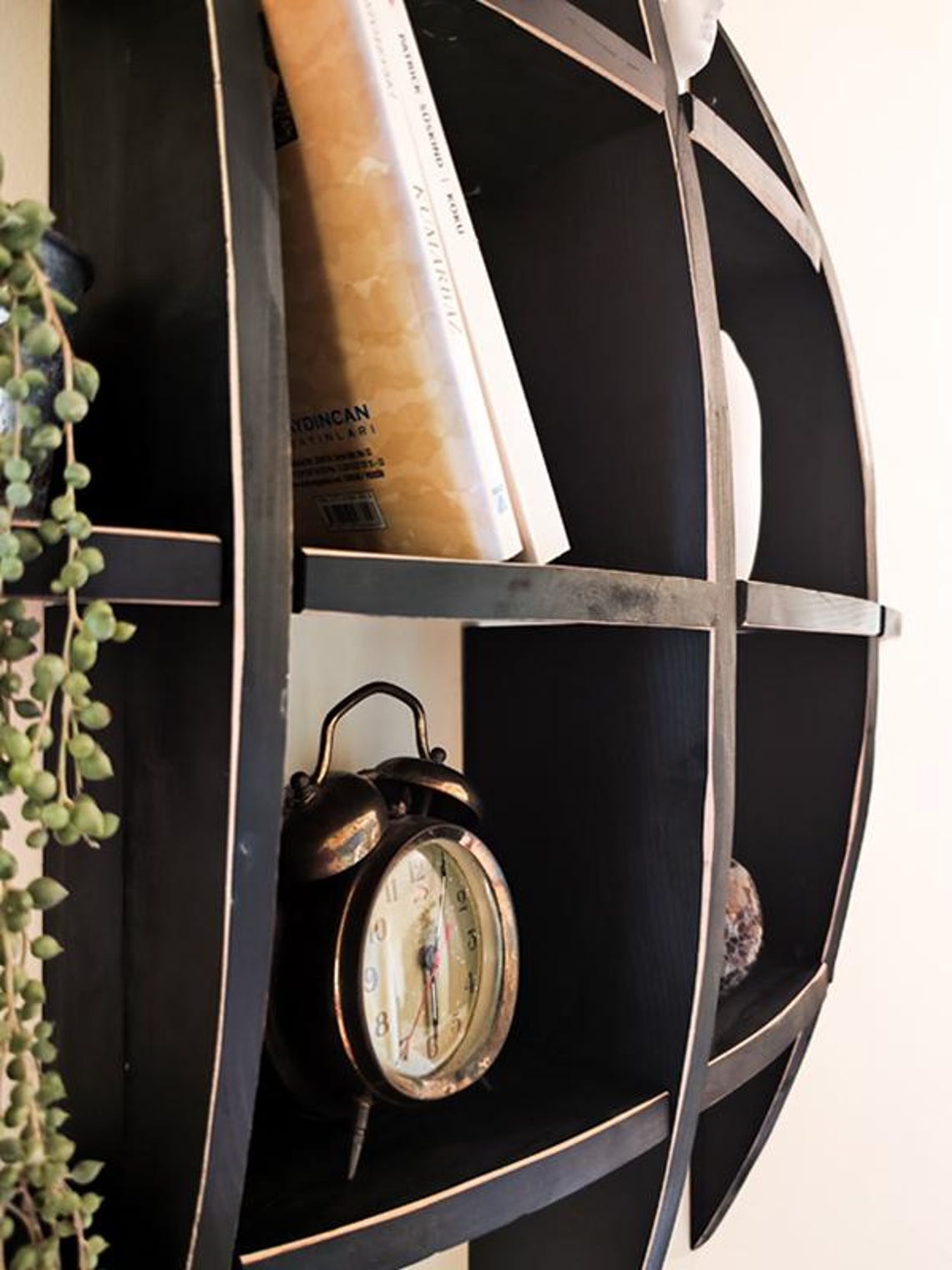 Rustic Wood Shelf, Sphere Wall Shelf, Floating Shelf, Wood Organizer ...