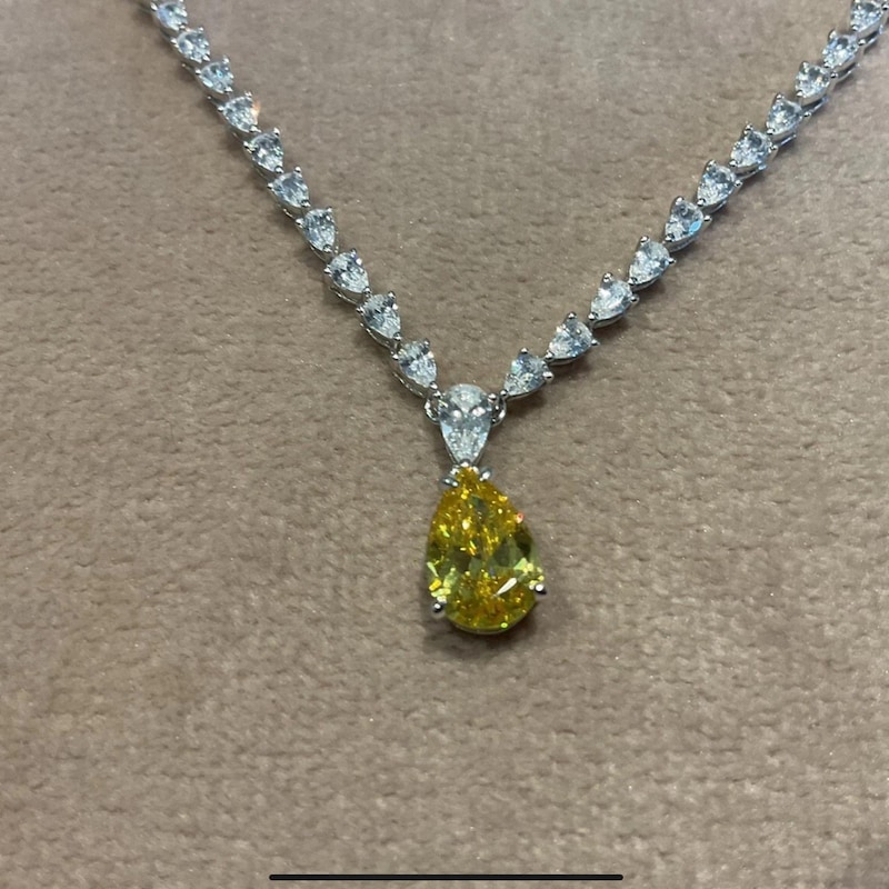 Pear Tennis Necklaces - Etsy