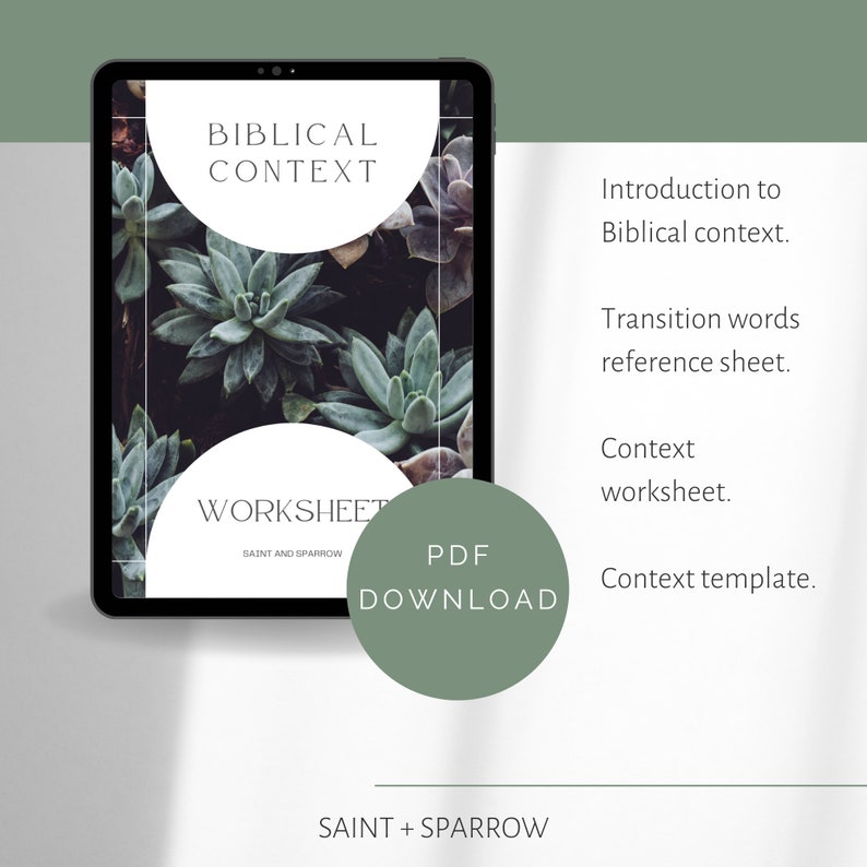 Biblical Context Worksheet Bible Study Bible Study Journal Bible Study ...