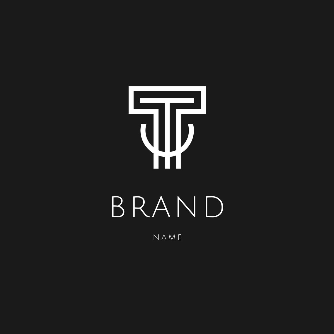 Elegant T Monogram Logo Design - Personalized Custom Initials | Fashion ...