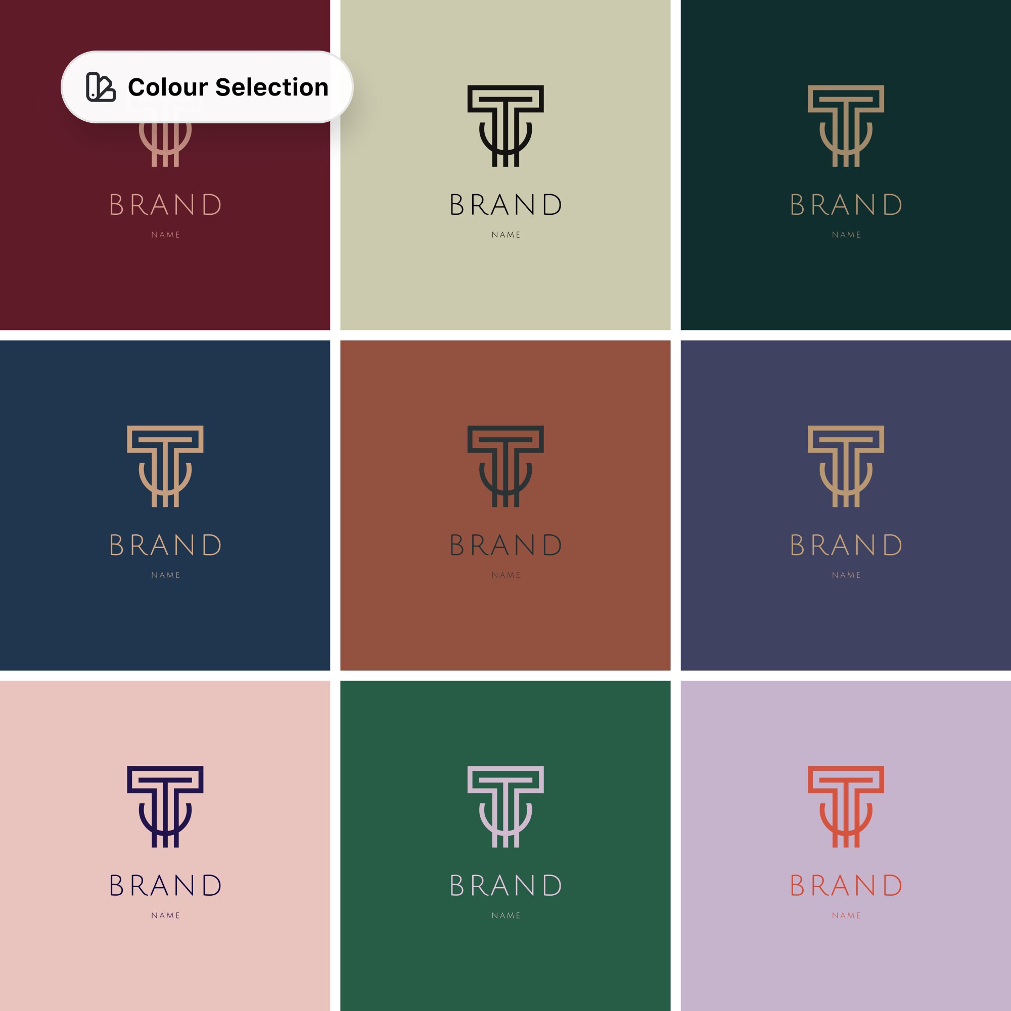 Elegant T Monogram Logo Design - Personalized Custom Initials | Fashion ...