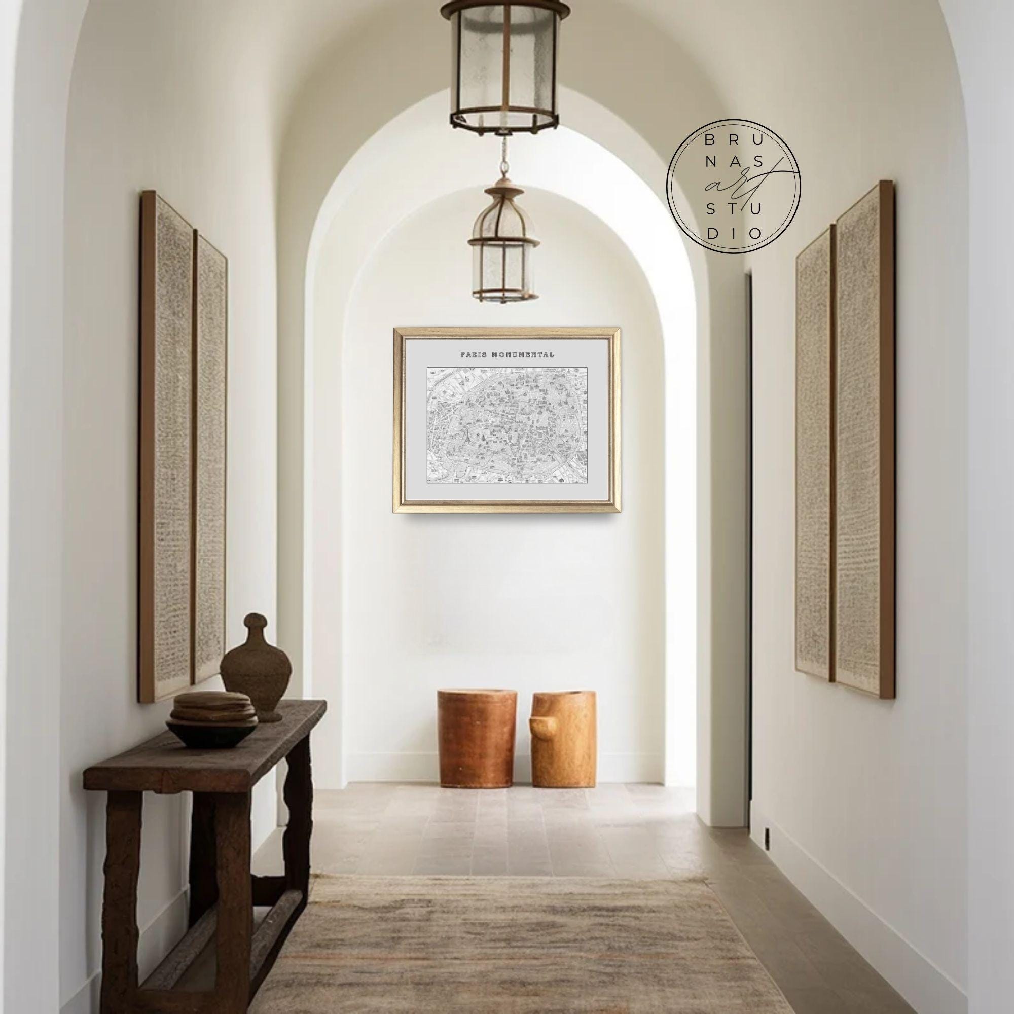 Commissioned Digital Vintage Map of Baton Rouge & Paris Monumental - Etsy