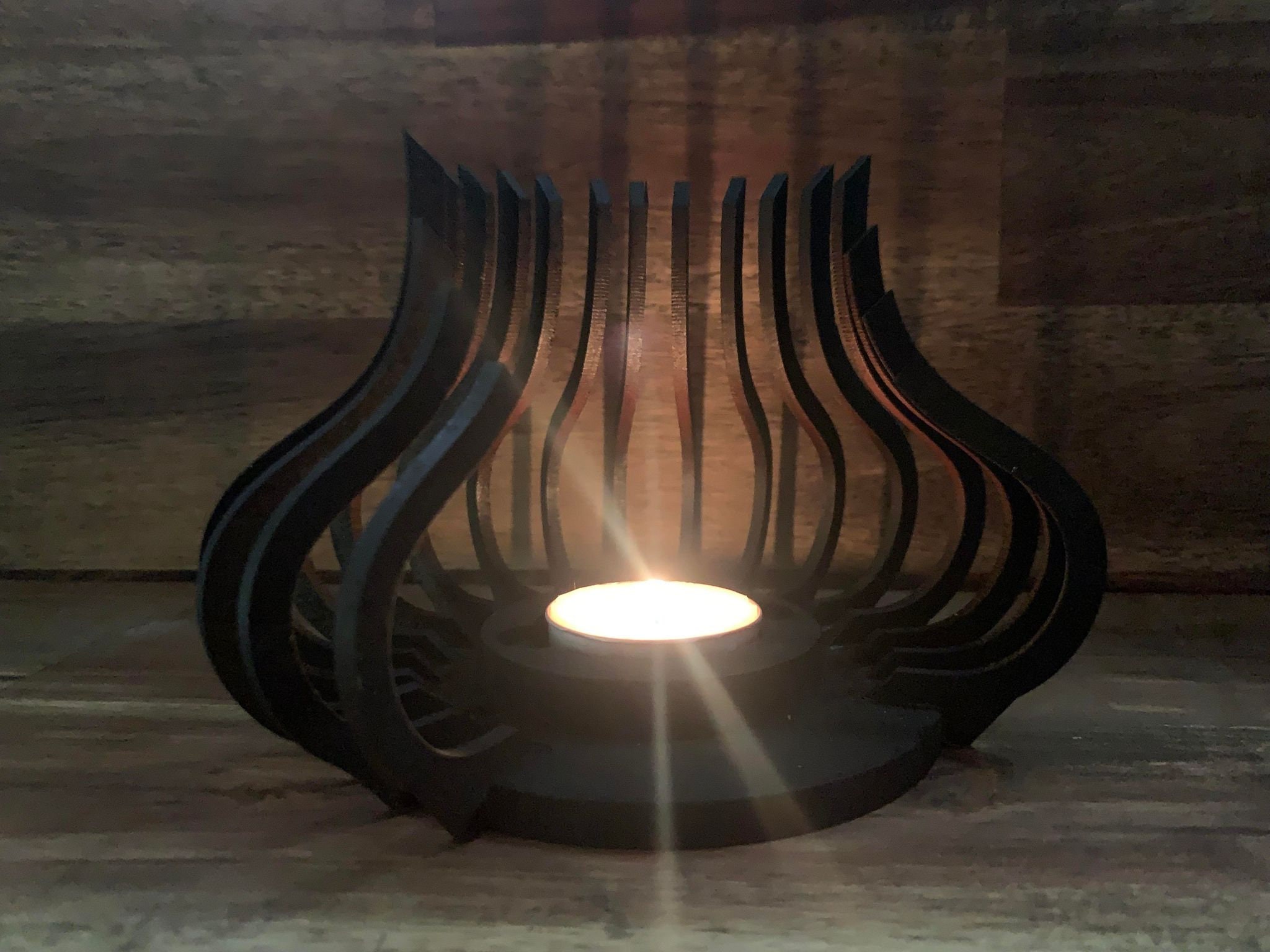 Tealight Candle Stand - Laser Cut Files Instant Download - Vector ...