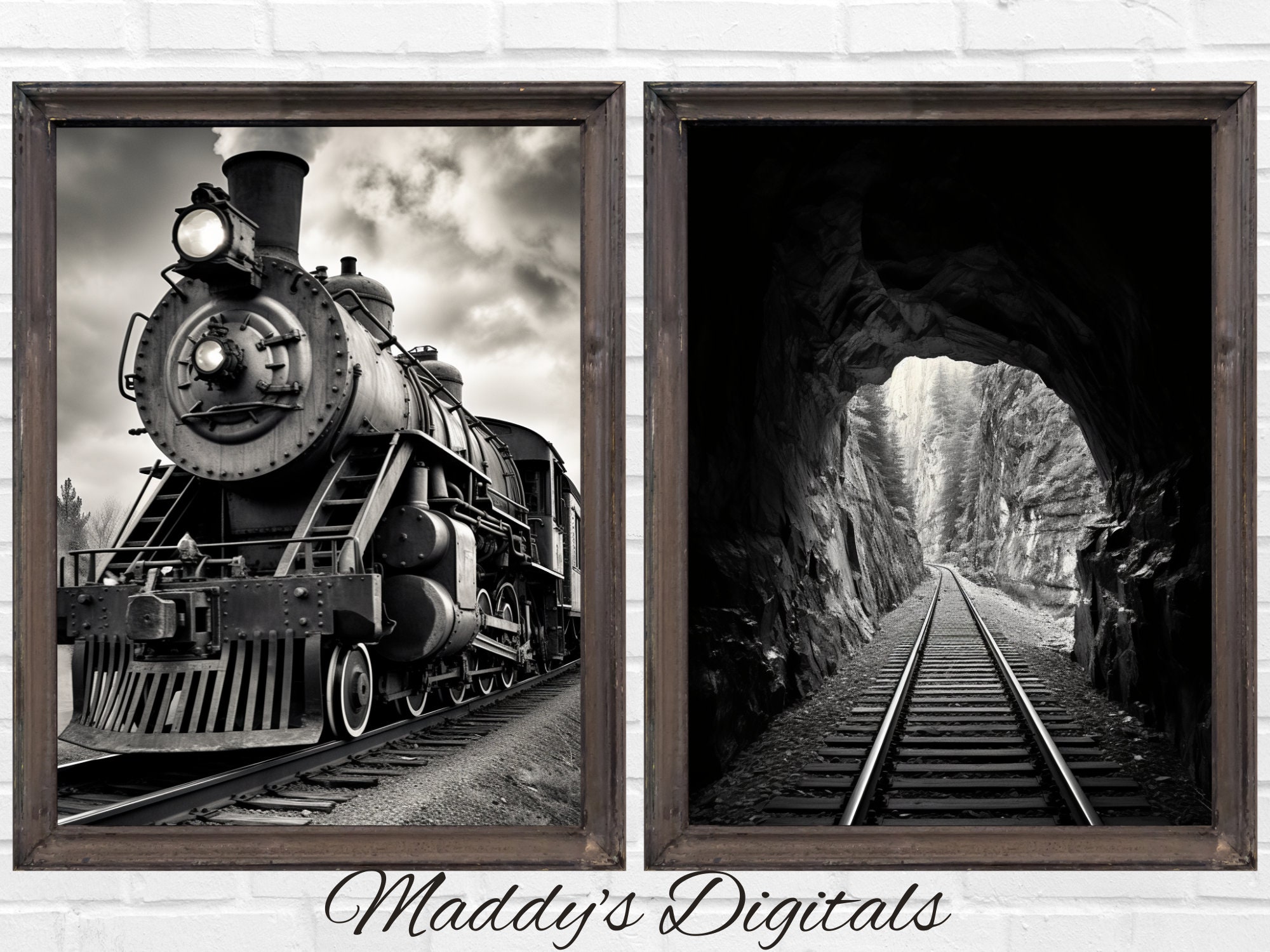 Train Art- Display Your Exceptional Taste With HD Vintage Train Set of ...