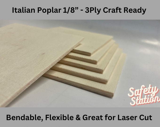 1/8in. Bendable Italian Poplar, Laser-cut & Pyrograph Ready. Bendy ...