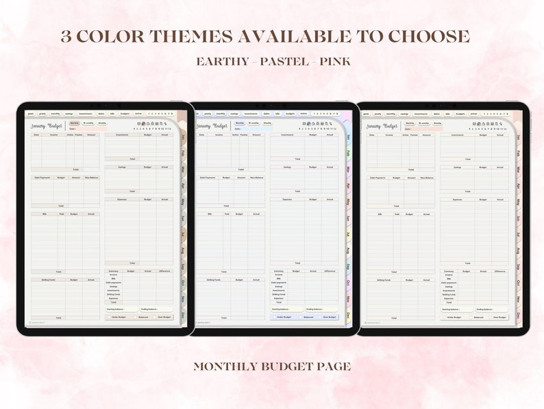 Money Planner - Digital Budget Planner - Savings Planner - Pink Budget ...