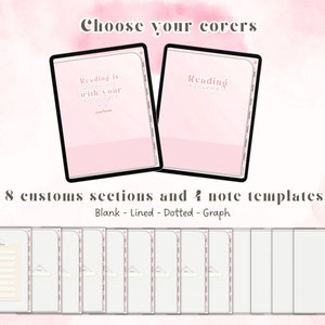 Pink Digital Reading Journal - Pink Book Review, Cute Reading Journal ...