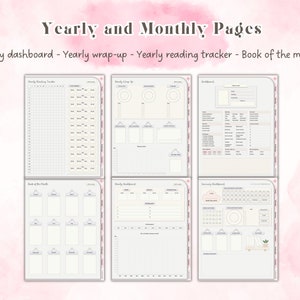 Pink Digital Reading Journal - Pink Book Review, Cute Reading Journal ...