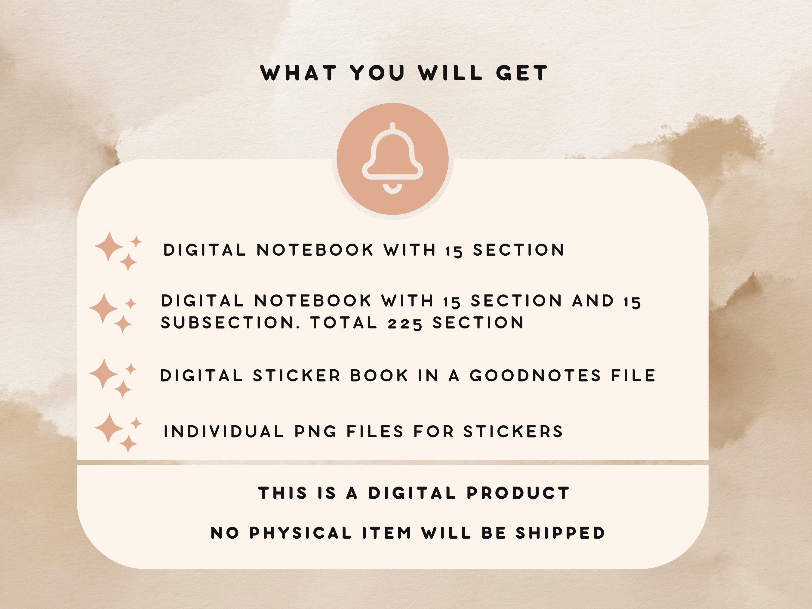 Earthy Digital Notebook, Neutral Digital Notebook, Aesthetic Goodnotes ...