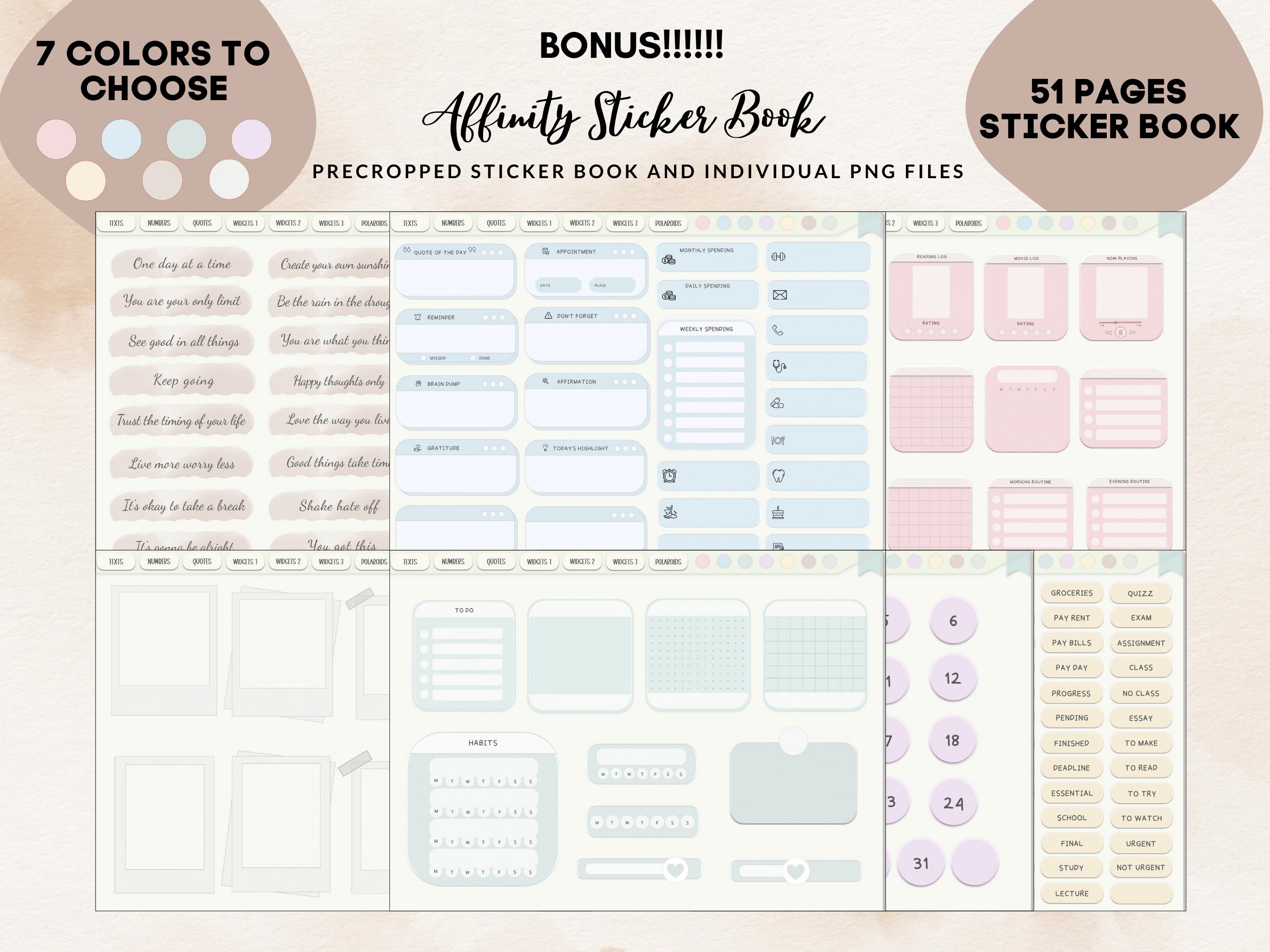 UNDATED Affinity Planner EARTHY Theme, Undated Planner, 2024 iPad Boho ...