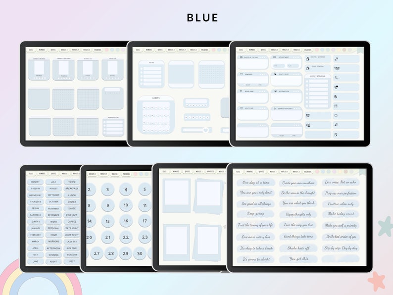 Digital Sticker Book, Digital Widgets and Stickers for Planner, Planner ...