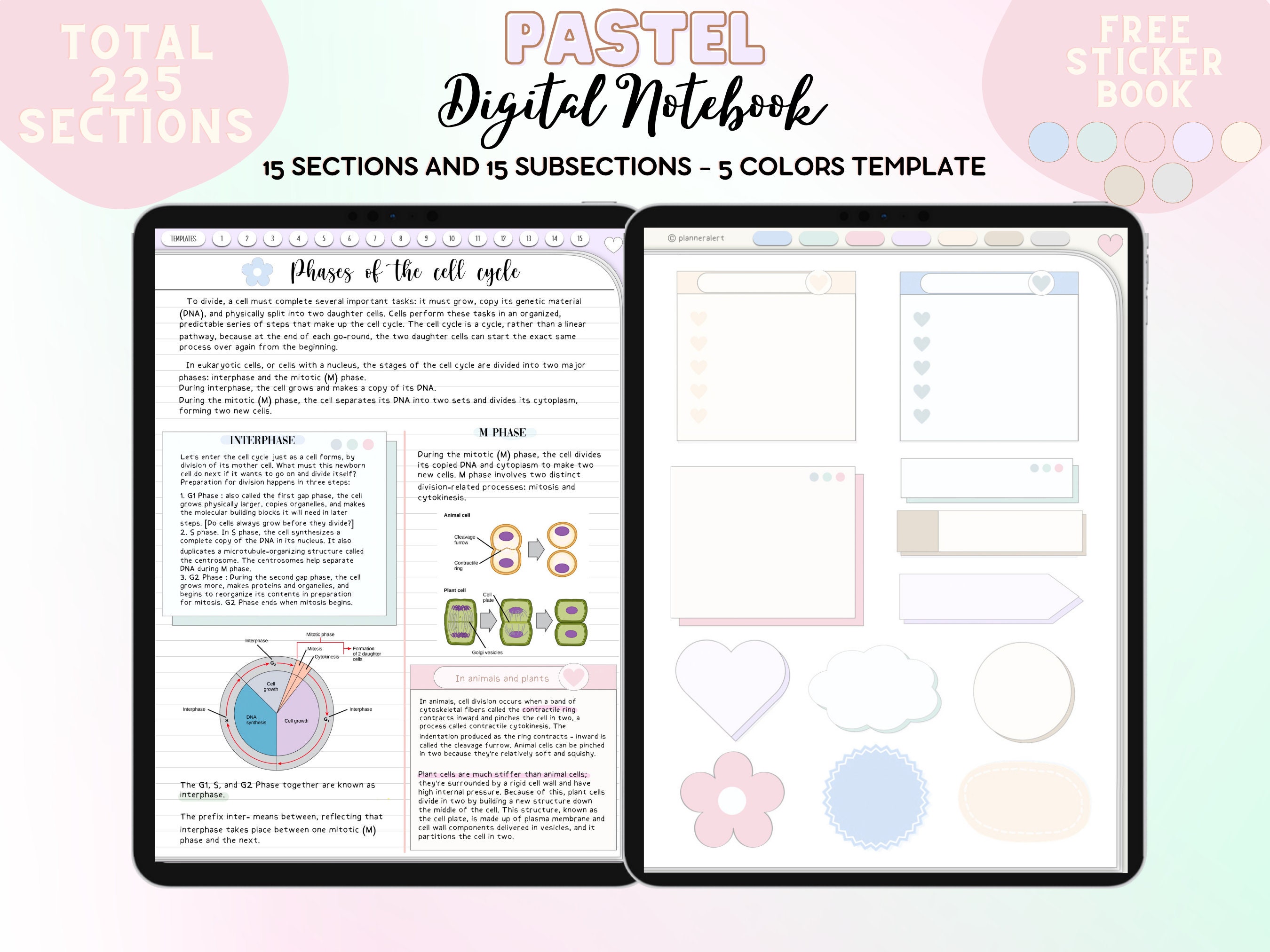 Pastel Digital Notebook Cute Digital Notebook Aesthetic - Etsy